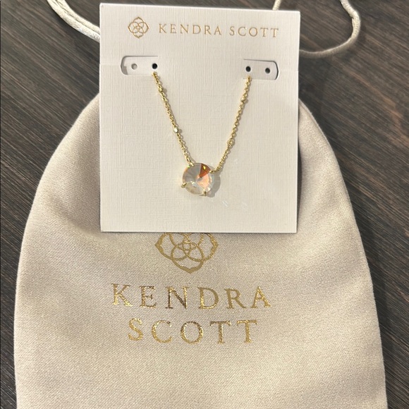Kendra Scott | Jewelry | Kendra Scott Gold Necklace With Iridescent ...